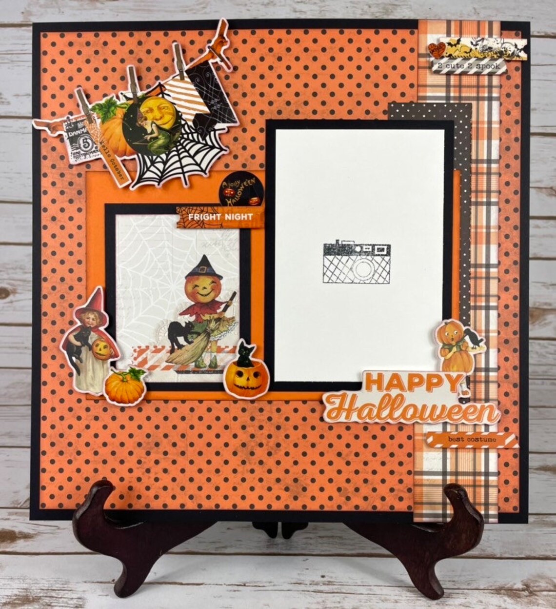 Fright Night - Halloween Layout - DIY 1-page 12x12 PRECUT Layout Kit - Etsy