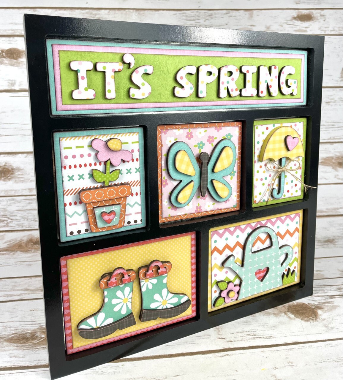 May Kit It's Spring Magnetic Shadow Box Monthly Wood - Etsy