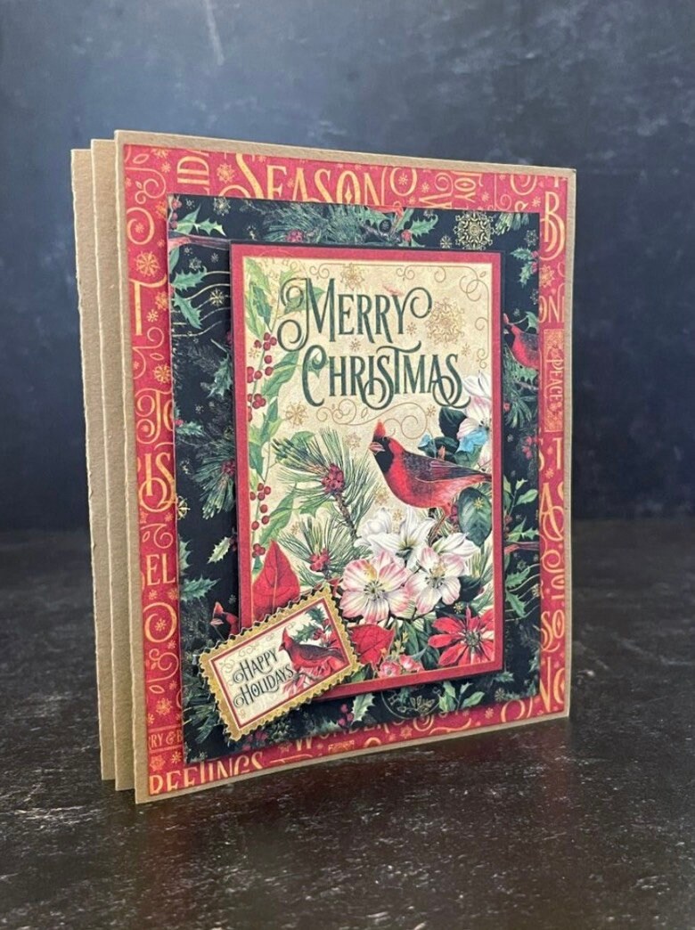 Warm Wishes Framed Cards & Accordion Cards Set 6-card DIY - Etsy