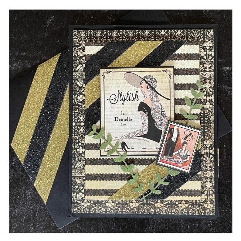 Couture Glamorous & Glittery Cards Graphic 45 DIY Card - Etsy