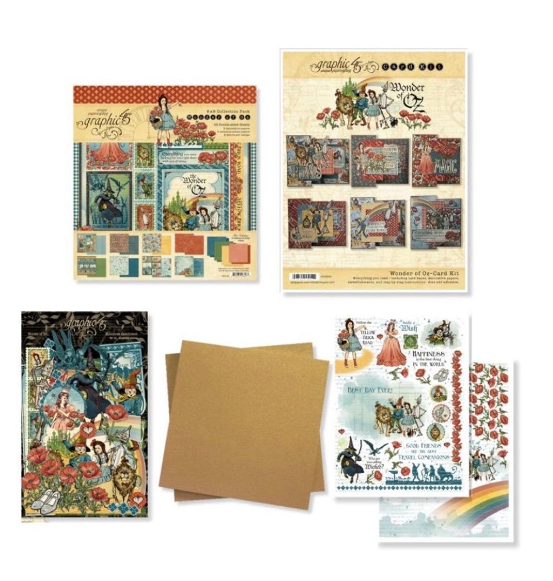 Wonder of Oz - Triple Z-fold DIY Card Kit - Graphic 45 - Etsy