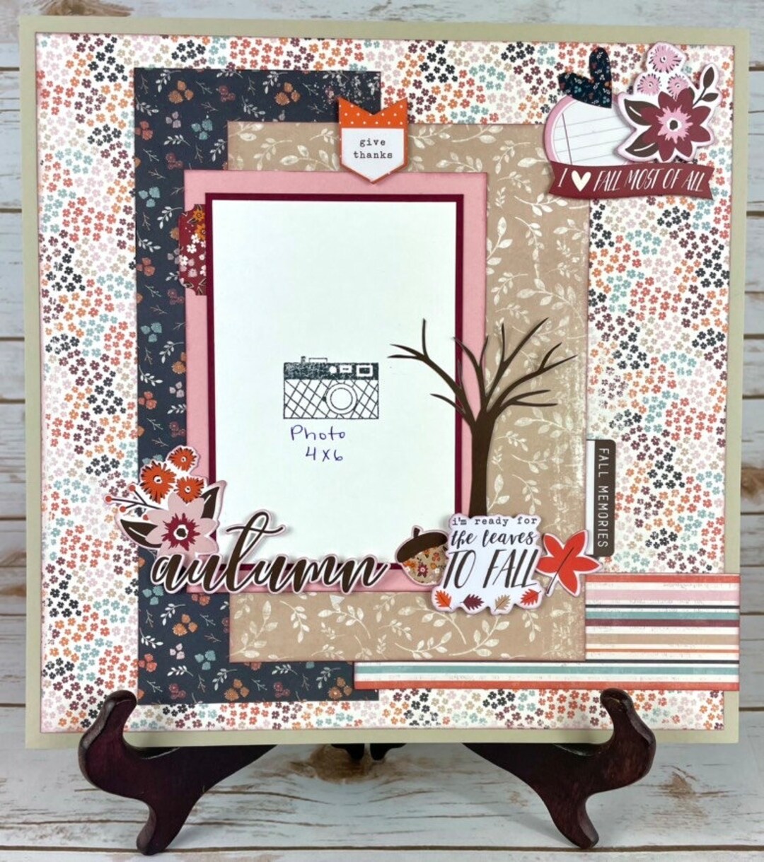 Autumn - Forever Fall Layout - DIY 1-page 12x12 PRECUT Layout Kit - Etsy