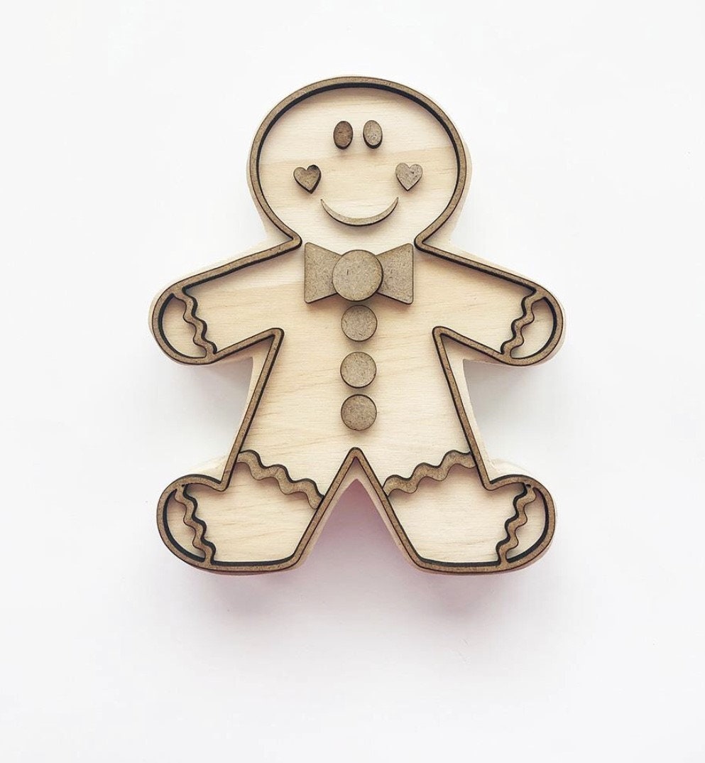 Gingy the Gingerbread Man Christmas DIY Wood Home Decor - Etsy