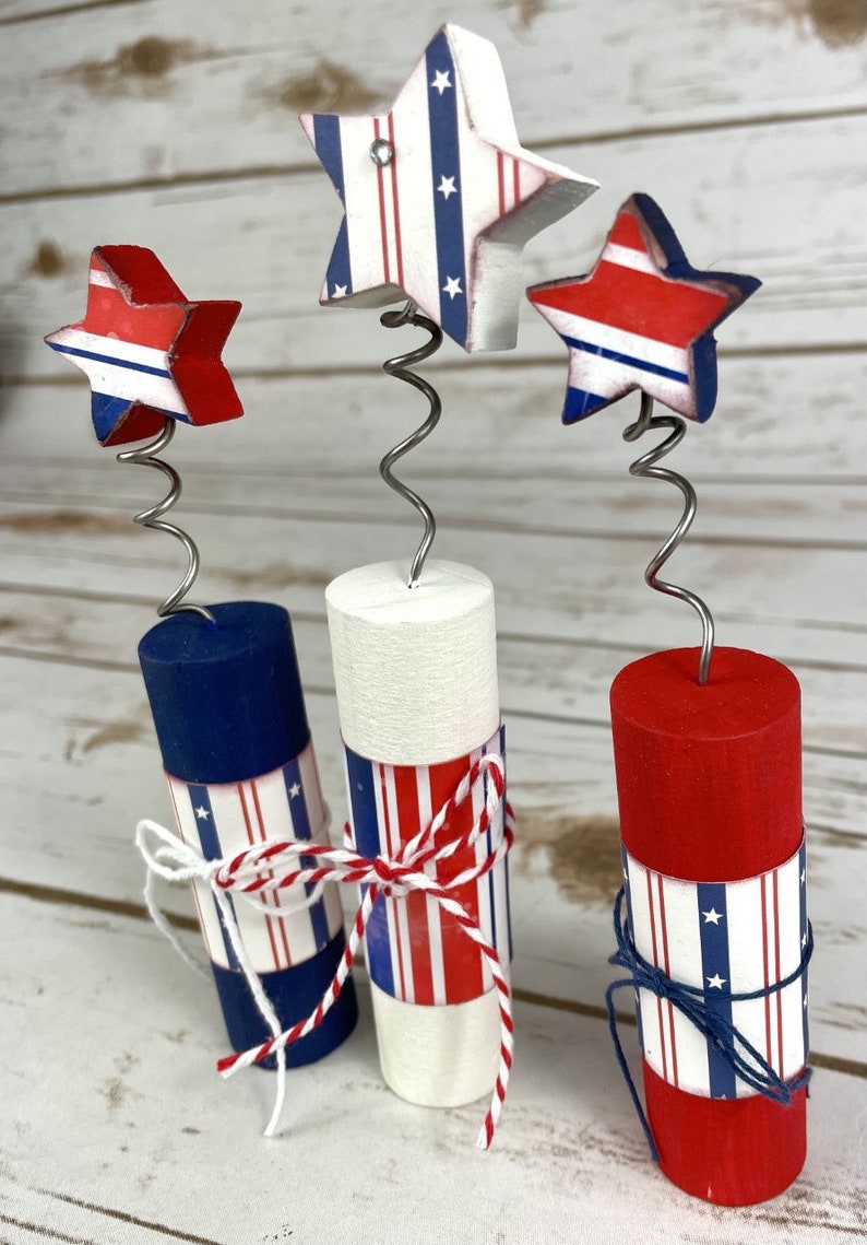 4th of July Firecrackers DIY Firecrackers Set Wood Decor - Etsy