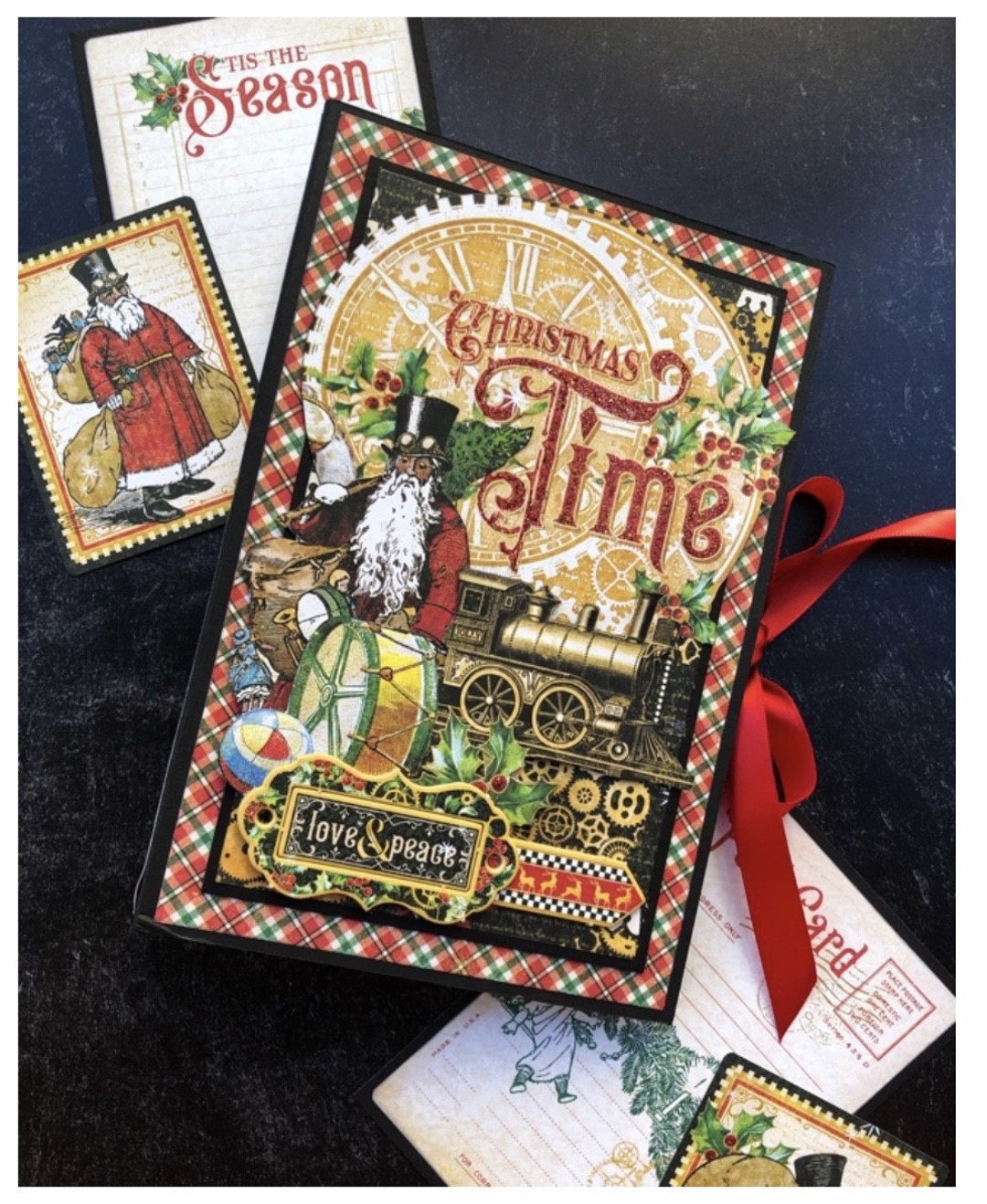 Christmas Time graphic 45 DIY Album & 3 Gift Card Holders - Etsy