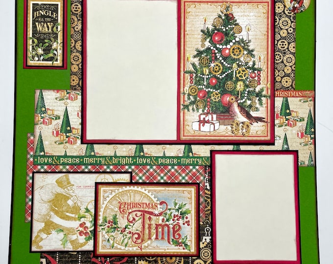 Graphic 45 Christmas Time Board Book Mini Album Pre-cut Class Kit - Etsy