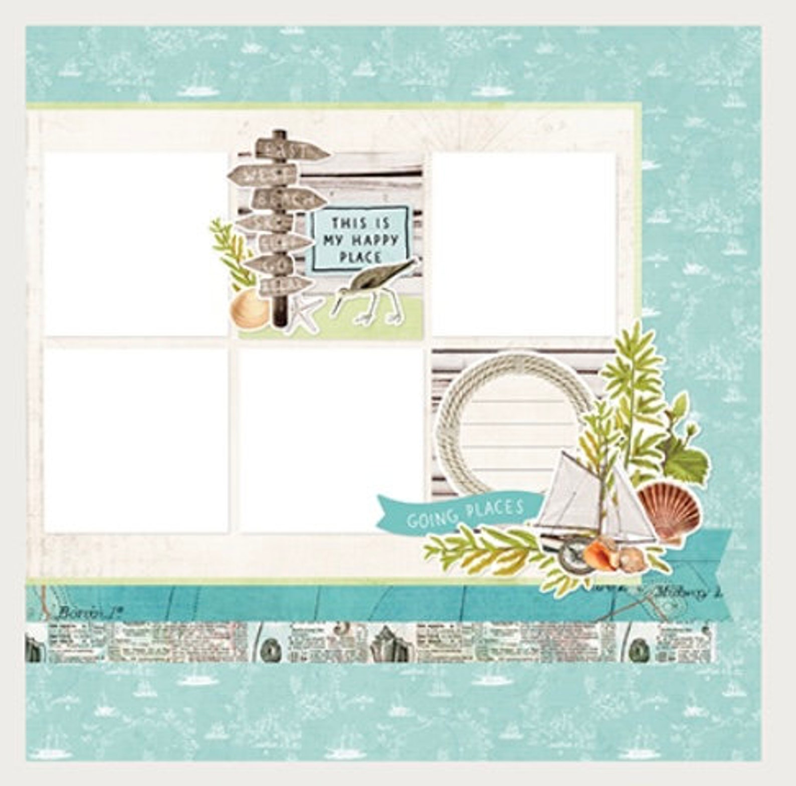 Beachy Simple Stories Simple Pages Page Kit 4-page DIY - Etsy