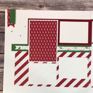 Christmas Layout- Merry and Bright Pre-cut 2-page 12x12 Scrapbook ...