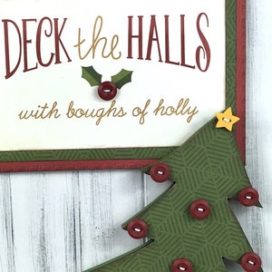 December Deck the Halls Christmas Tree Welcome Sign | Etsy