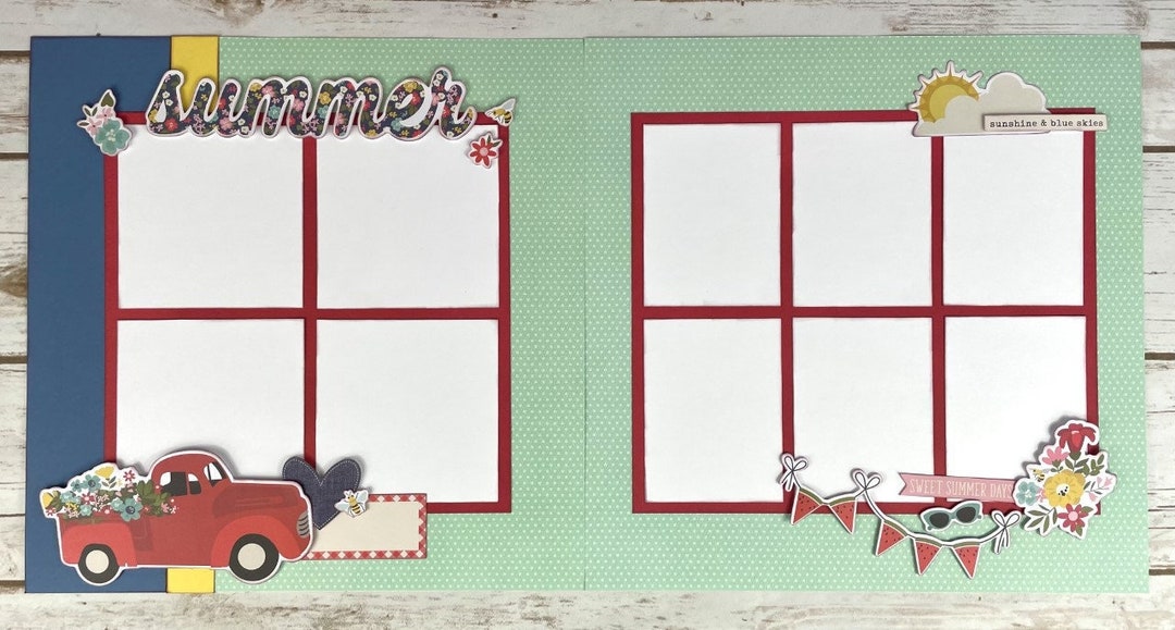 Summer - Simple Pages Series - 2-page DIY Layout Kit - Etsy