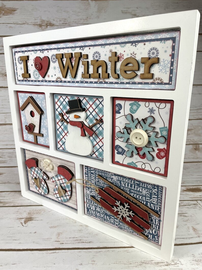 January Kit I Love Winter DIY Magnetic Shadow Box Monthly - Etsy
