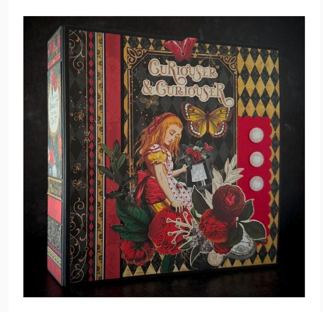 G45 - Curiouser & Curiouser - DIY Storybook Binder Album - DIY Kit - Etsy