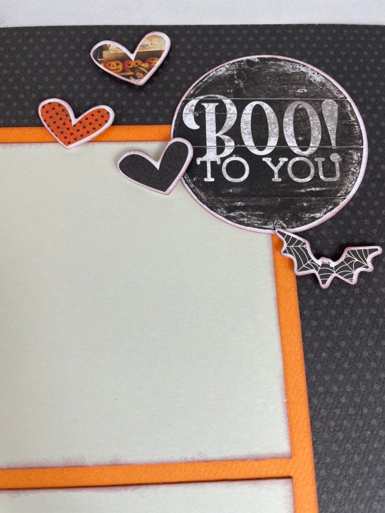 Halloween Boo to You Halloween Layout Simple Pages Series - Etsy