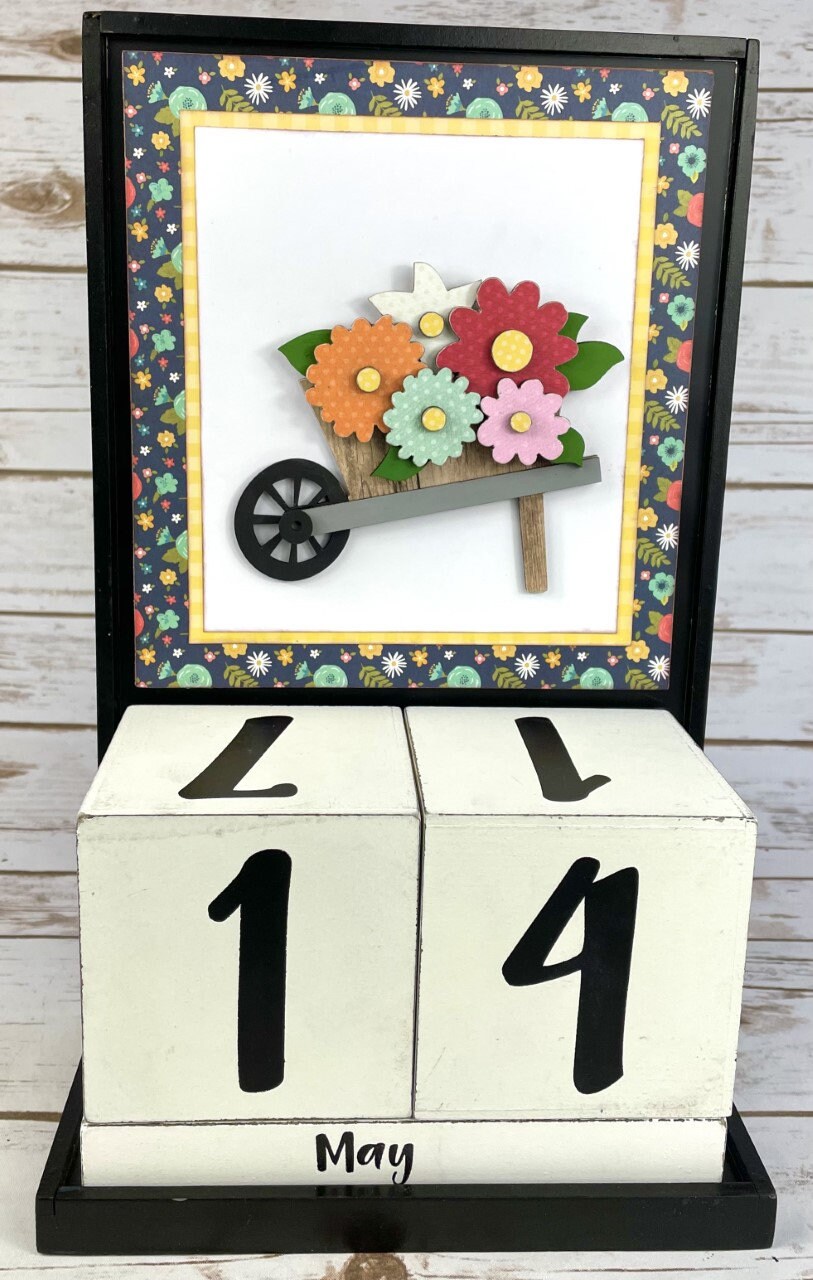 May Wheelbarrow and Flowers Kit for Block Calendar / - Etsy