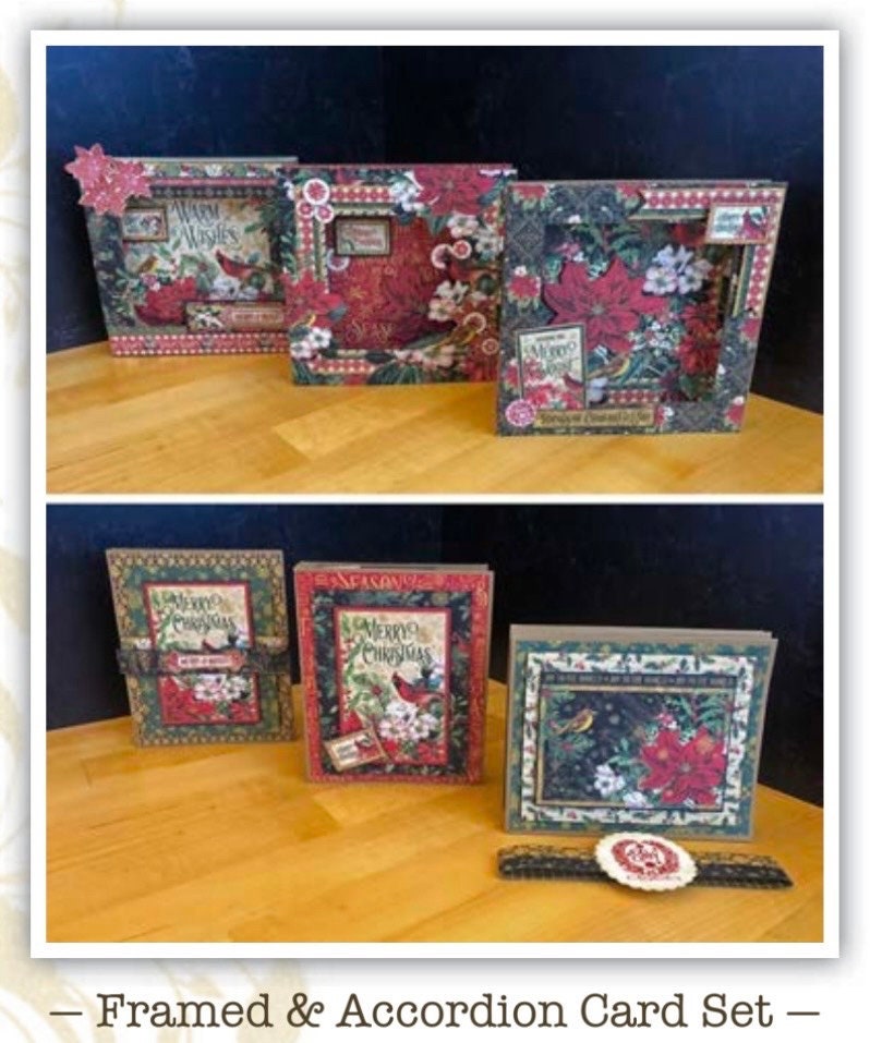 Warm Wishes Framed Cards & Accordion Cards Set 6-card DIY - Etsy