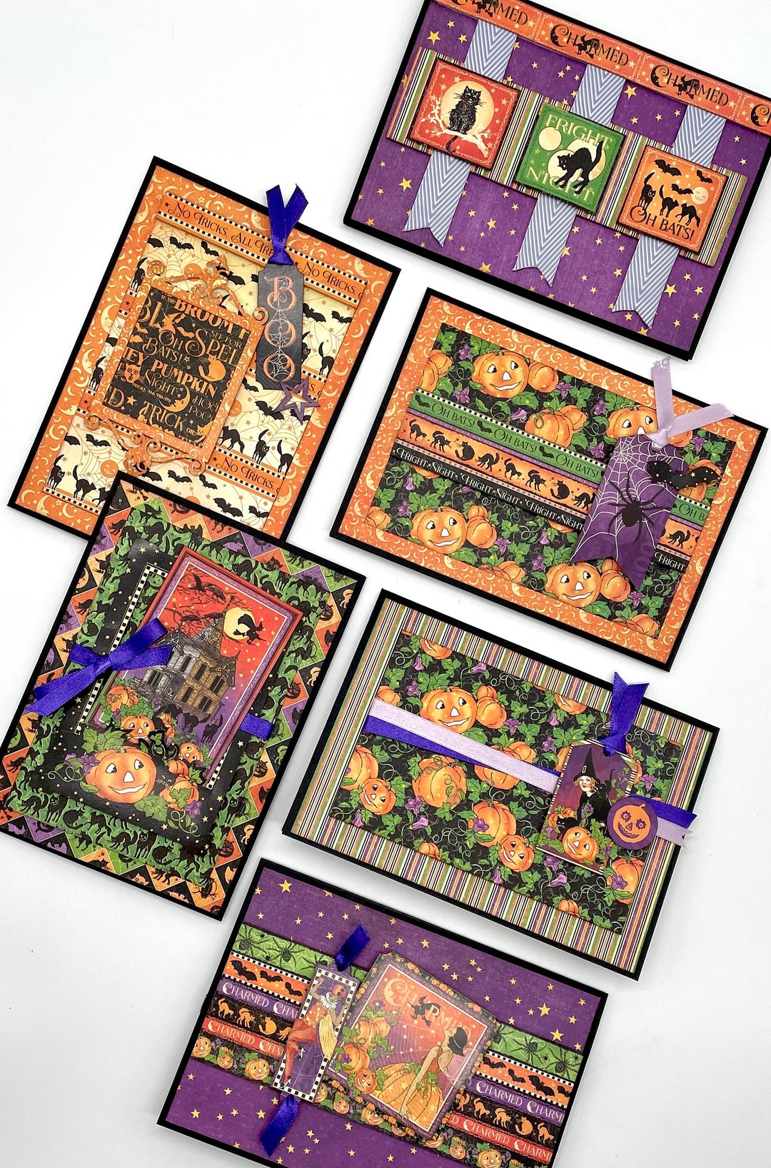 Charmed - PRECUT- Halloween Pop-up Card Set - Graphic 45 - DIY Pop-up ...