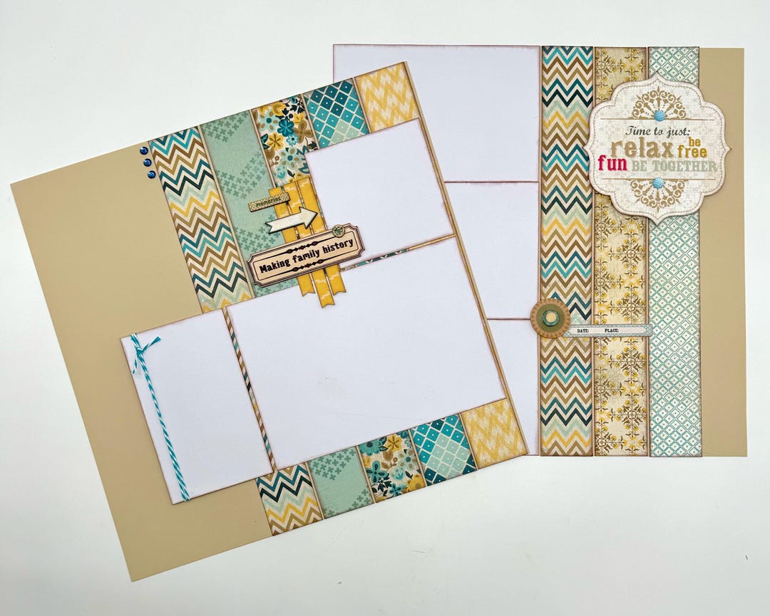 Indie Chic - Making Family History - PRECUT 2-page 12x12 Scrapbook DIY ...