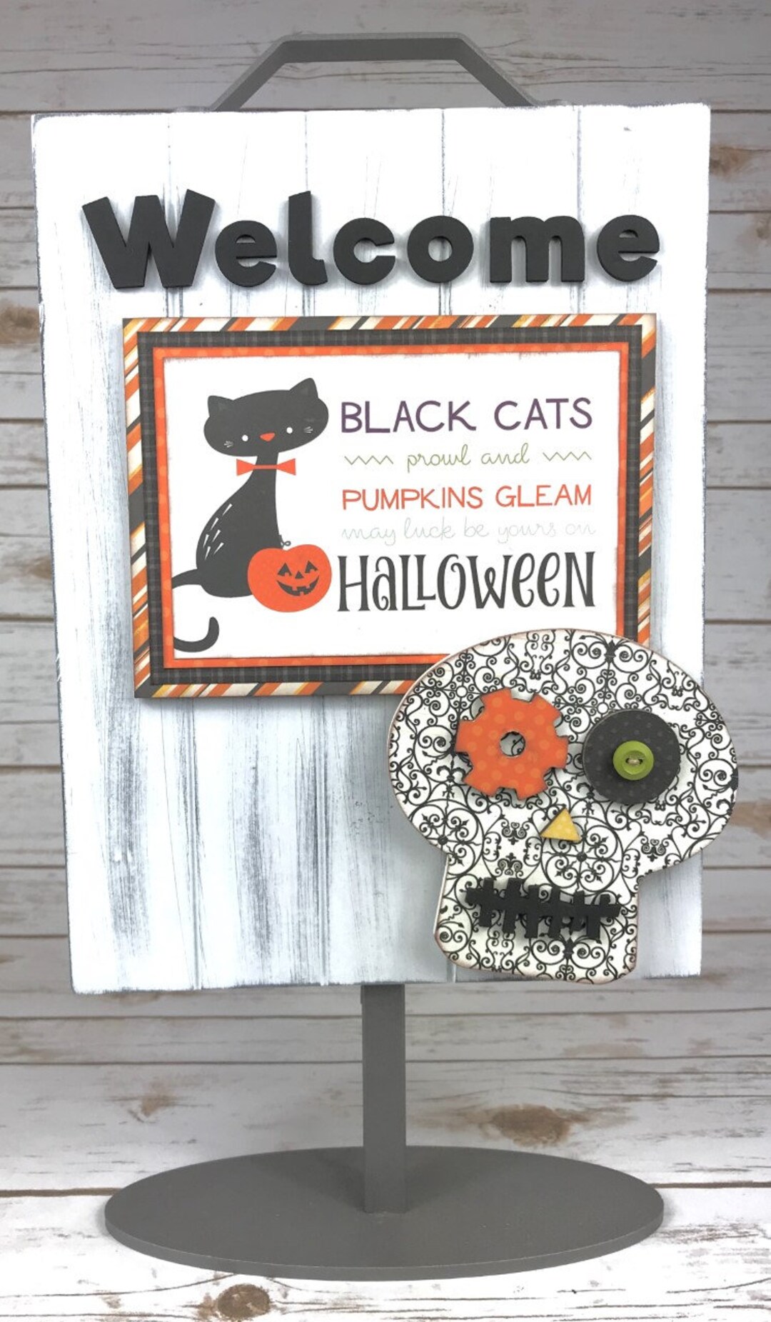 October - Halloween - Welcome Sign Decor - DIY Wood Home Decor - Etsy