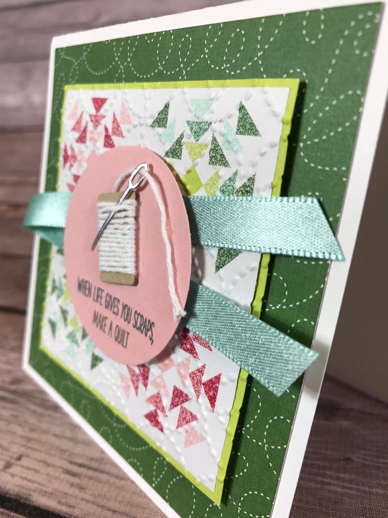 Spool of Thread Quilted Card All Occasions Card Class Kit | Etsy