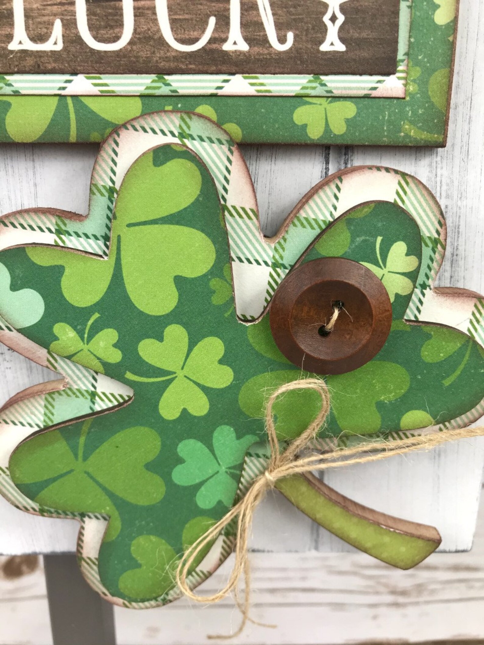 March Lucky Shamrock DIY Welcome Sign Monthly Decor - Etsy