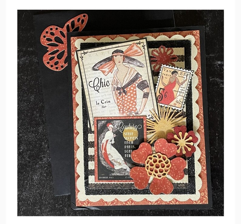 Couture Glamorous & Glittery Cards Graphic 45 DIY Card - Etsy