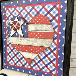 July - Heart Flag - for Block Calendar / Countdown Calendar - DIY ...