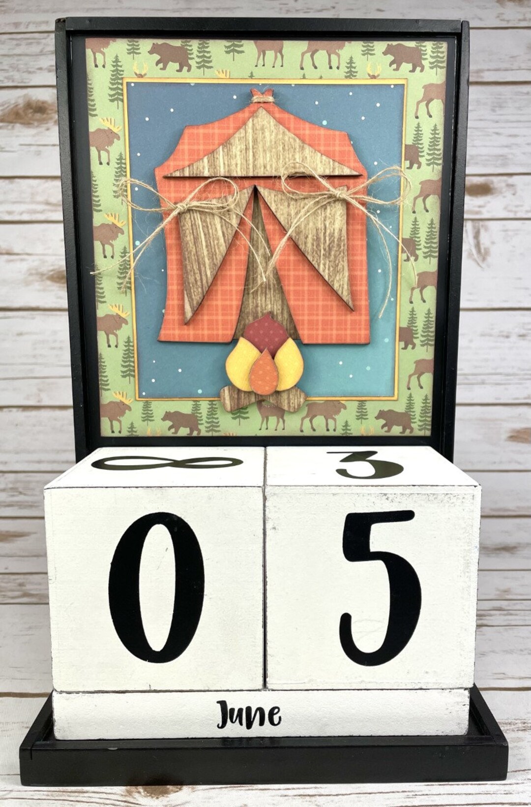 June - Tent - for Block Calendar / Countdown Calendar - DIY ...