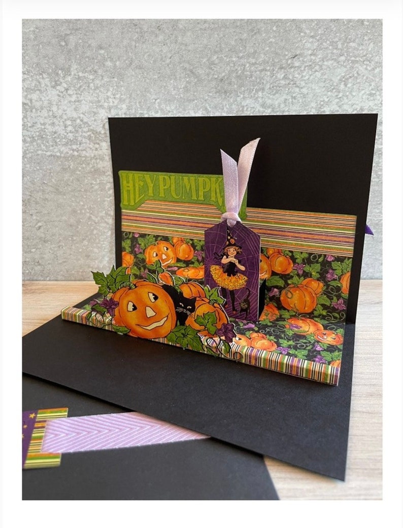 Charmed Halloween Pop-up Card Set Graphic 45 DIY Pop-up - Etsy