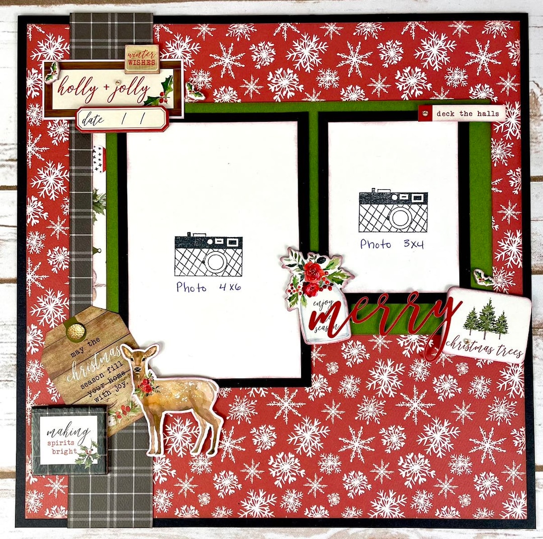 Holly and Jolly - Carta Bella Christmas Layout - DIY 1-page 12x12 ...