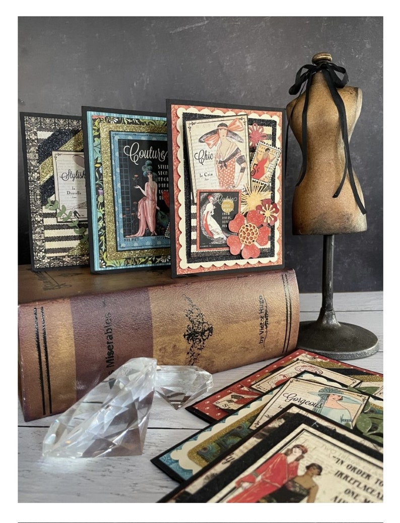 Couture Glamorous & Glittery Cards Graphic 45 DIY Card - Etsy