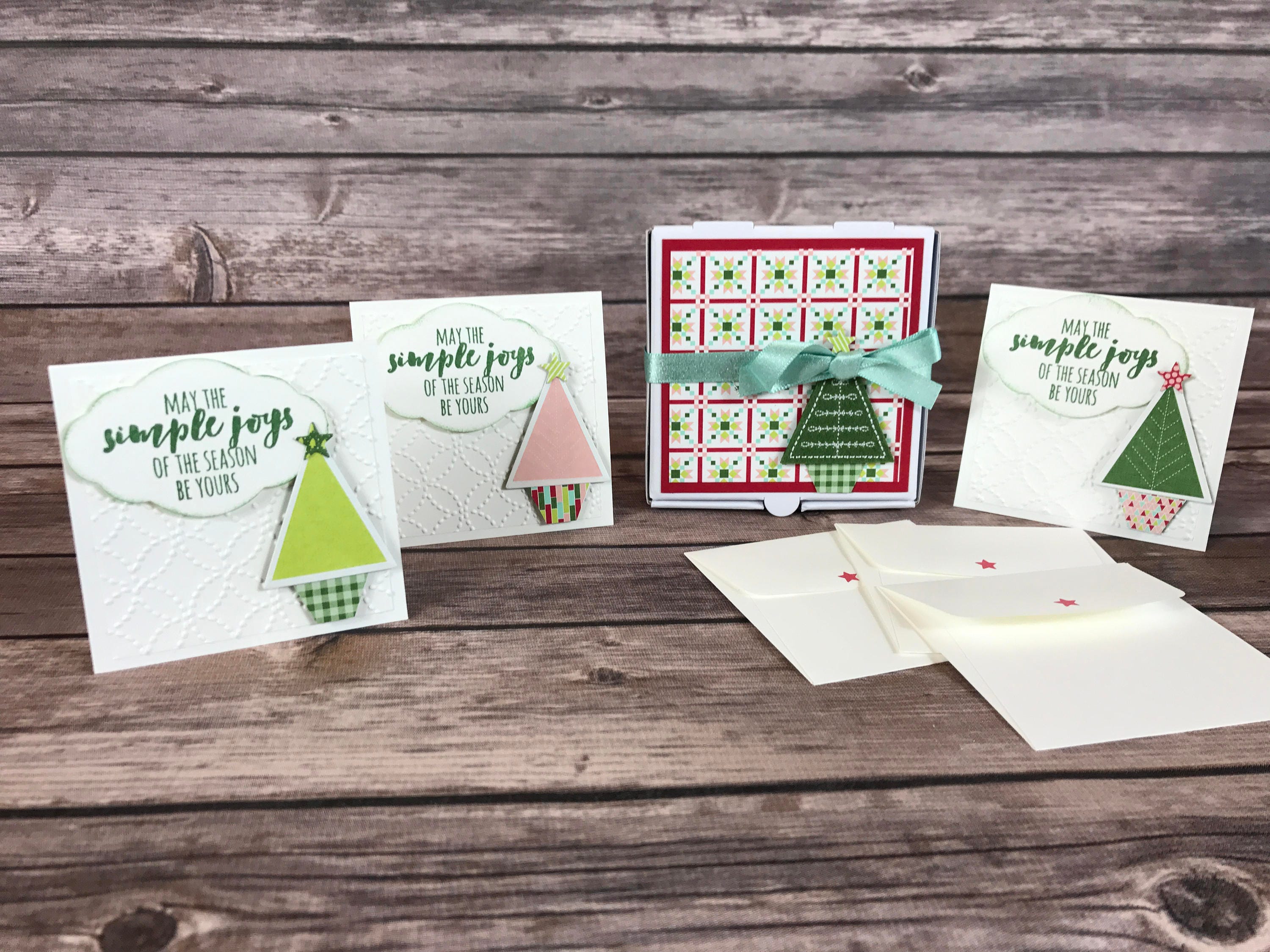 Christmas Cards and Gift Box Mini Pizza Box W/ 3 Christmas - Etsy