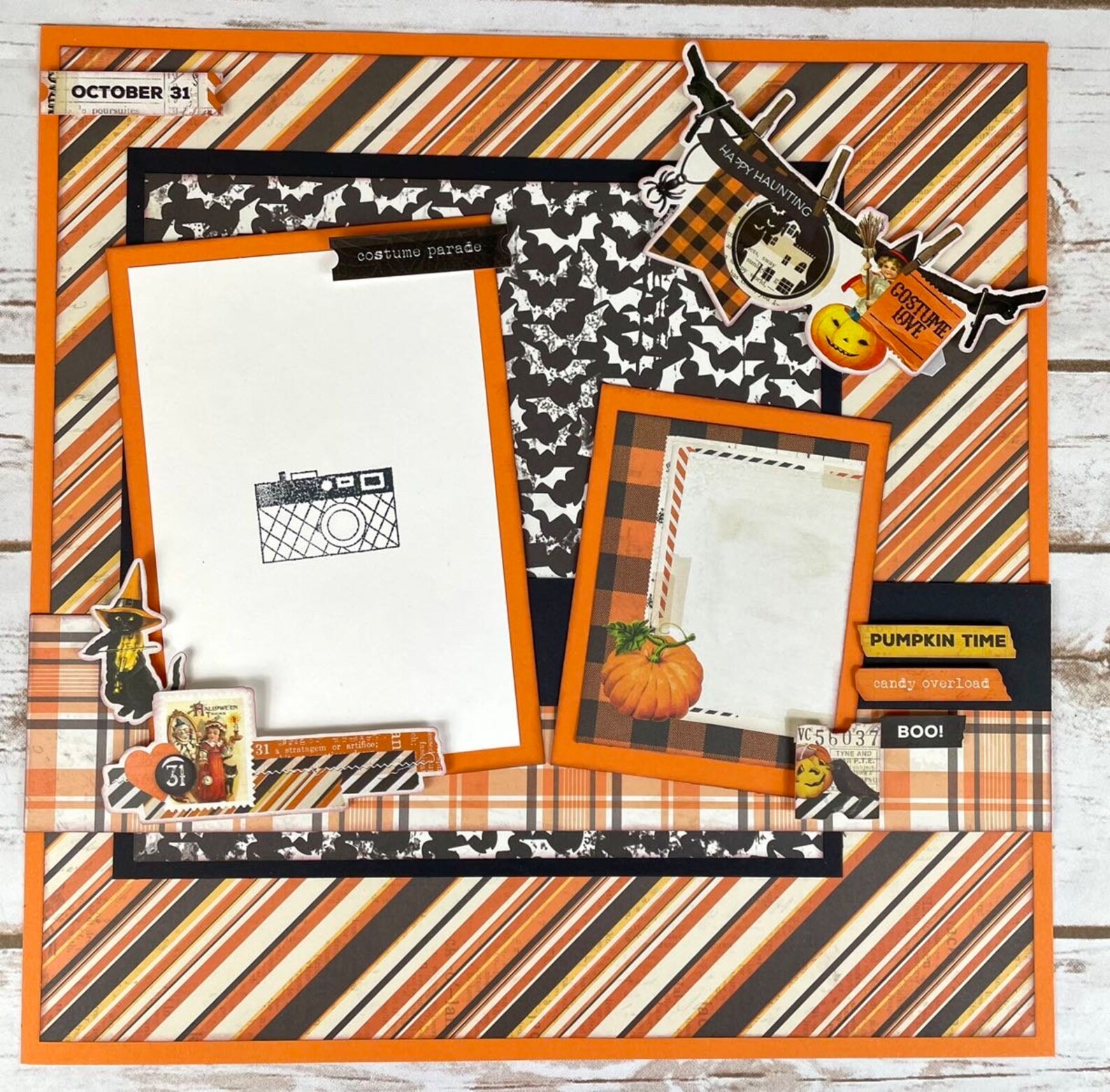 Happy Haunting Halloween Layout DIY 1-page 12x12 PRECUT - Etsy