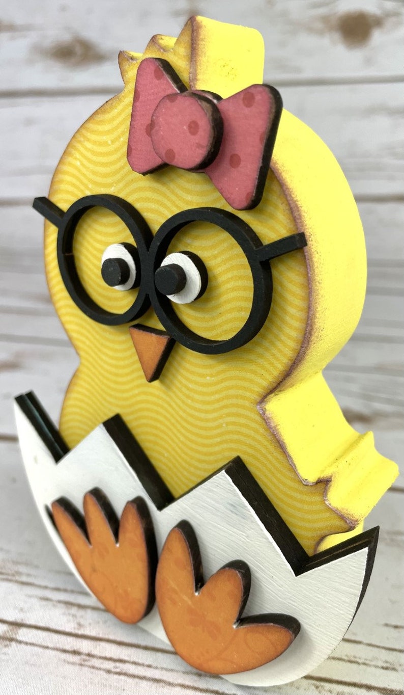 Lil' Chick Cute Easter Chick Home Wood Decor Kit - Etsy