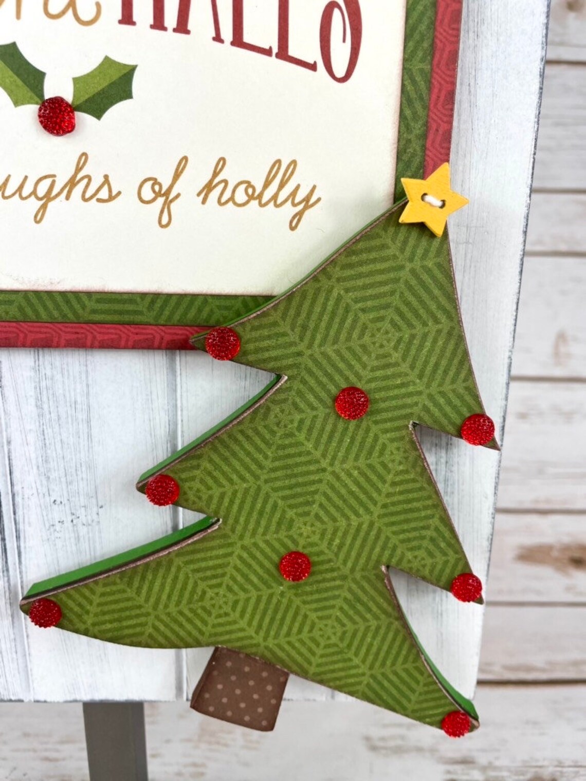 December Deck the Halls Christmas Tree Welcome Sign - Etsy
