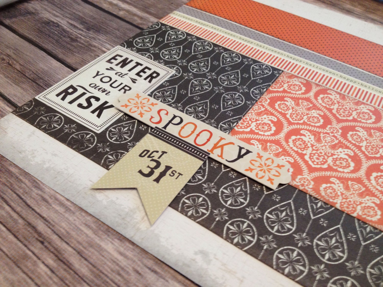 Ghost Stories Pre-cut 2-page 12x12 Scrapbook Layout DIY Kit - Etsy