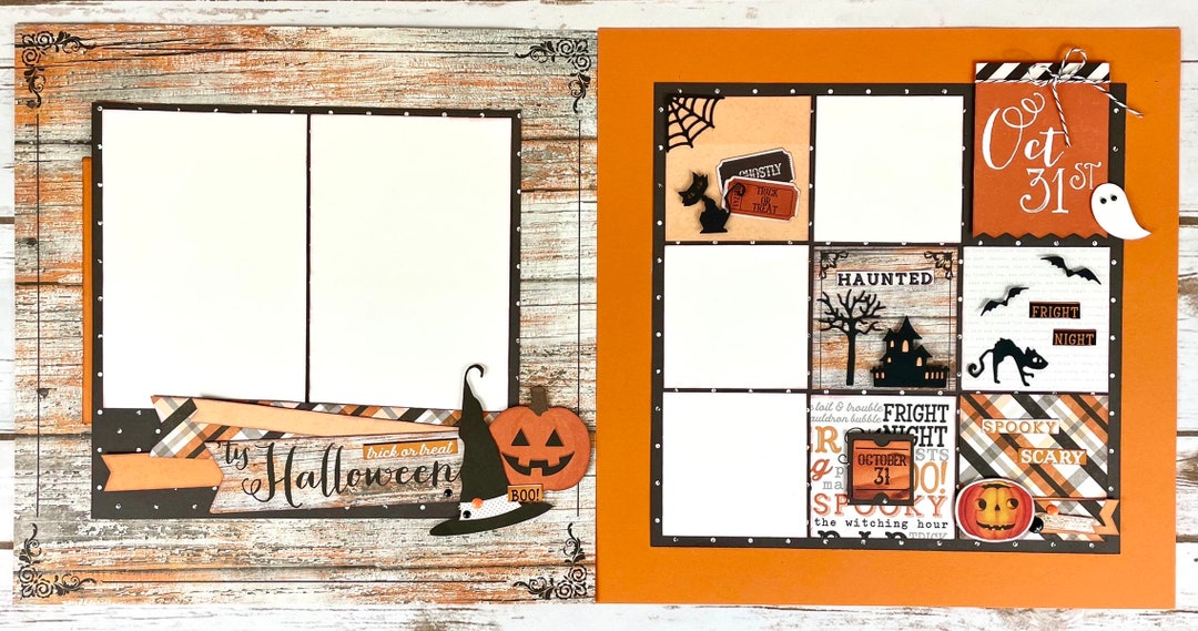 Happy Haunting Tis Halloween Layout DIY 2-page 12x12 - Etsy