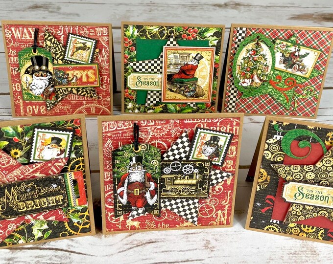 Christmas Time - PRECUT Fun Christmas Card Set DIY Kit - Etsy