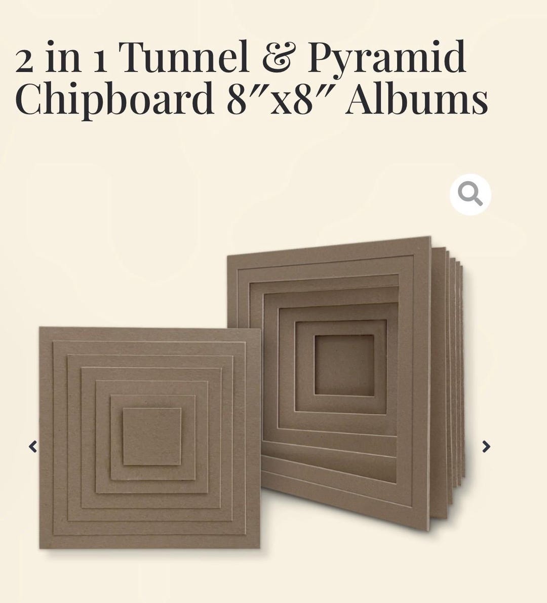 G45 - Kraft Chipboard 2 in 1 Tunnel & Pyramid Albums - Etsy