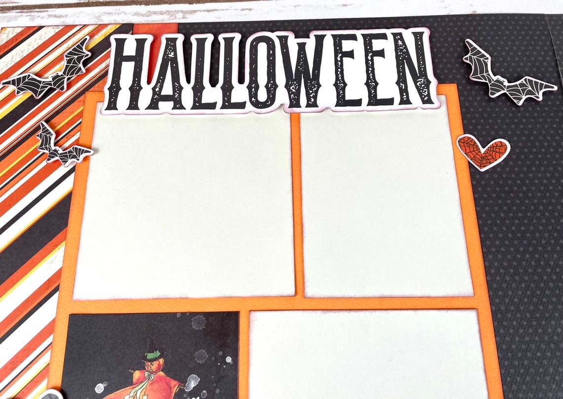 Halloween Boo to You Halloween Layout Simple Pages Series - Etsy