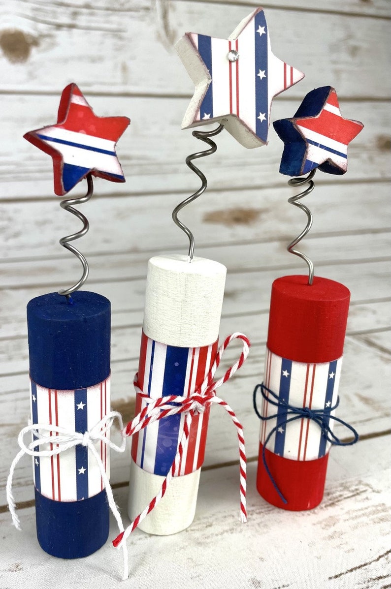 4th of July Firecrackers DIY Firecrackers Set Wood Decor - Etsy