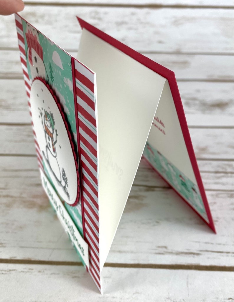 Merry Christmas Snowman Fun Fold Card DIY Class Kit - Etsy