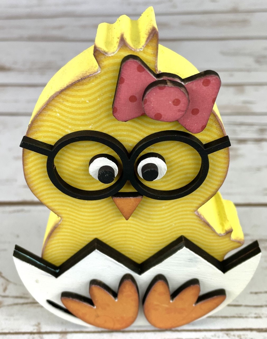 Lil' Chick Cute Easter Chick Home Wood Decor Kit | Etsy