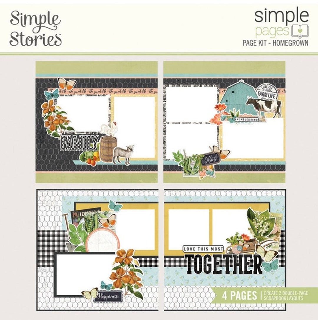 Homegrown Together Simple Stories Simple Pages Page Kit - Etsy