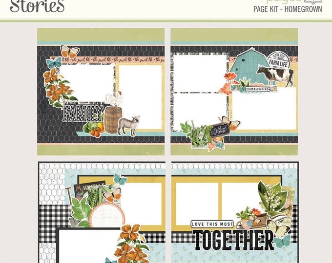 Homegrown - Together - Simple Stories - Simple Pages Page Kit - 4-page ...