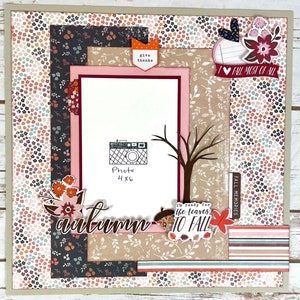 Autumn - Forever Fall Layout - DIY 1-page 12x12 PRECUT Layout Kit - Etsy