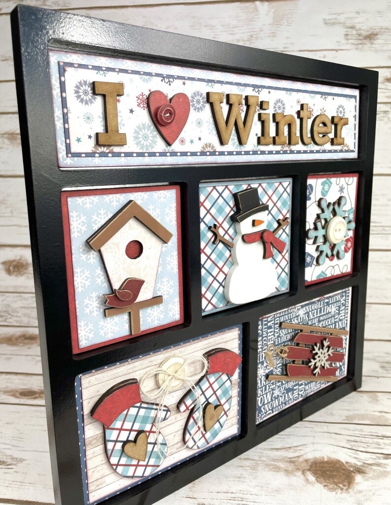 January Kit I Love Winter DIY Magnetic Shadow Box Monthly - Etsy