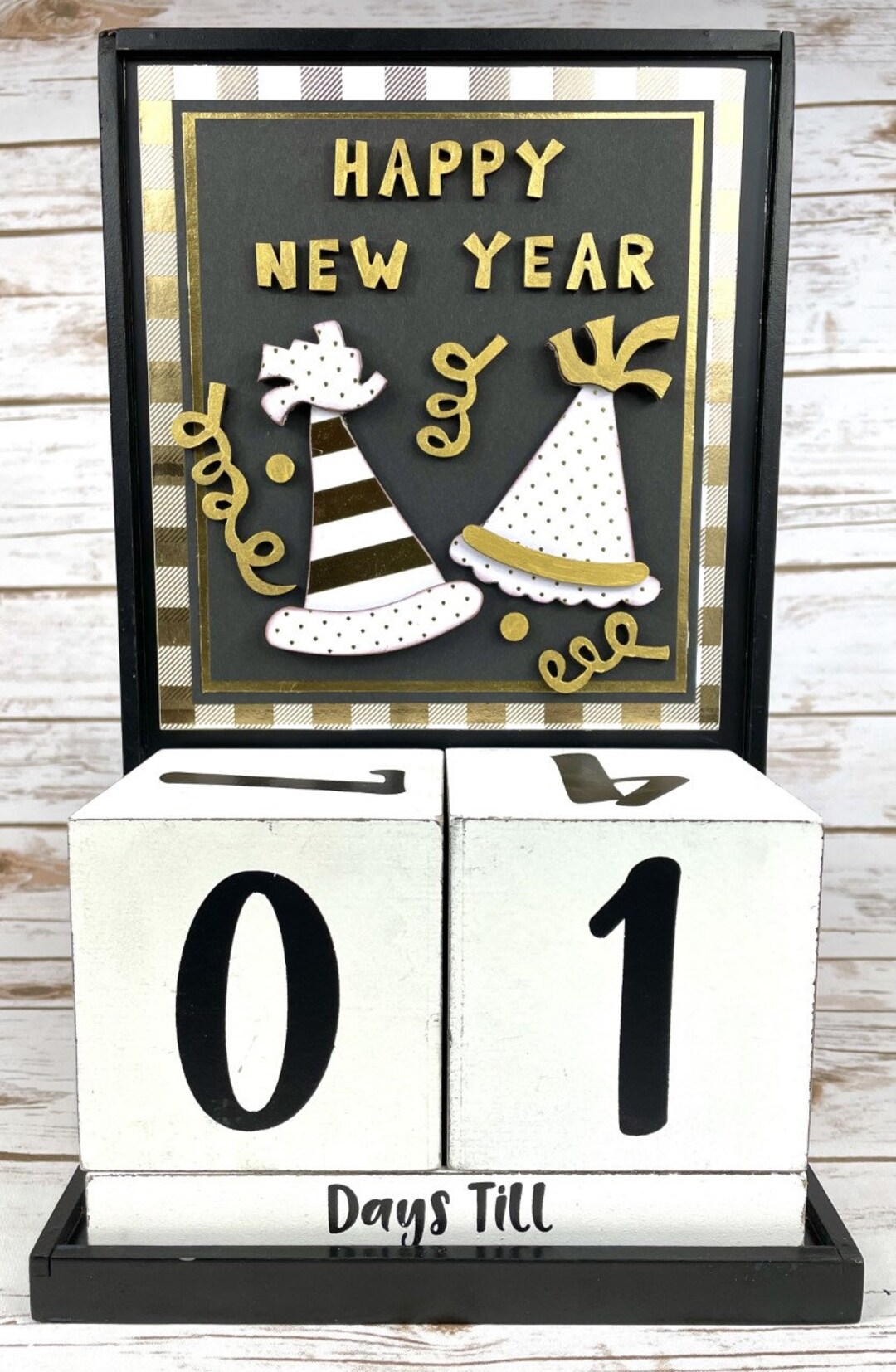 New Year's Block Calendar DIY Kit - January Inset Interchangeable Block ...