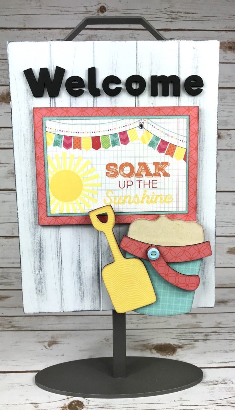 Welcome Sign Stand Wood Home Decor - Etsy