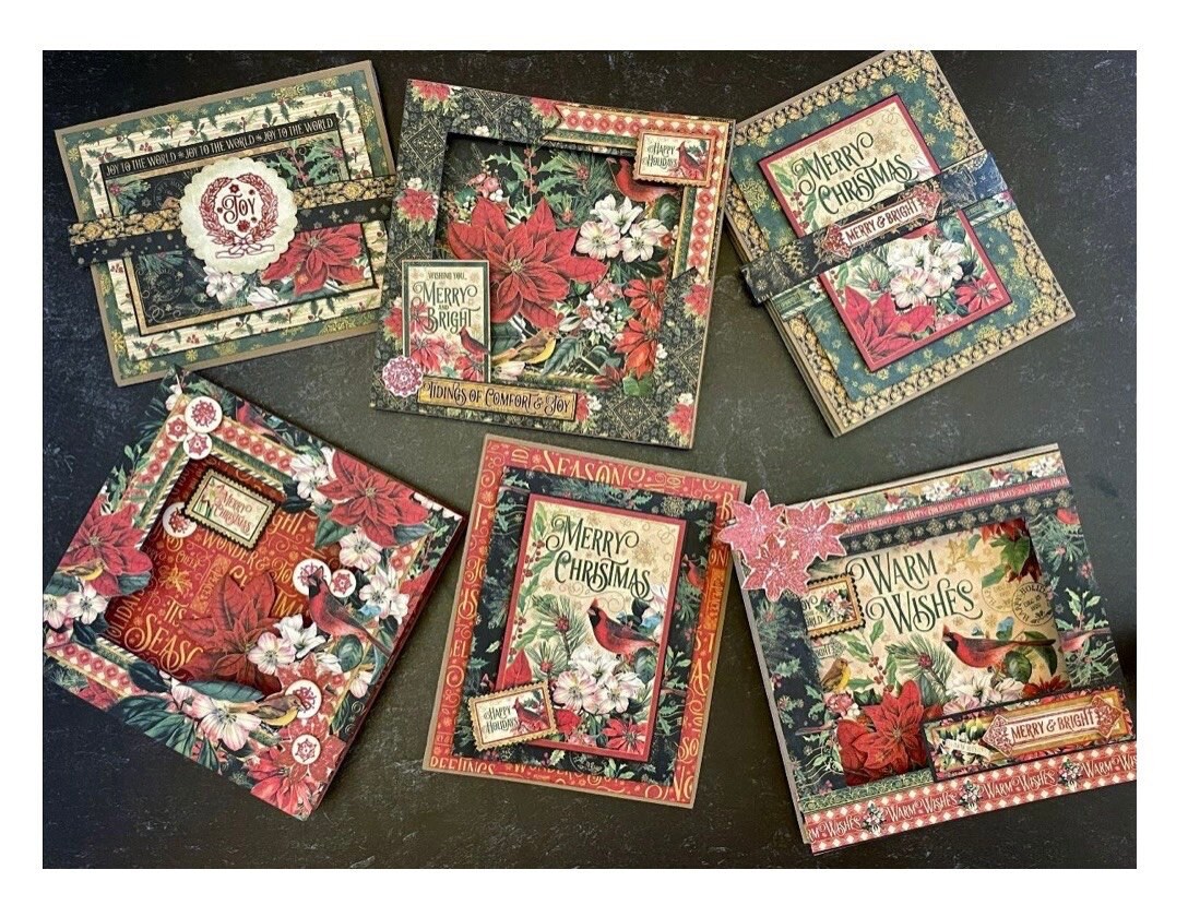 Warm Wishes Framed Cards & Accordion Cards Set 6-card DIY - Etsy