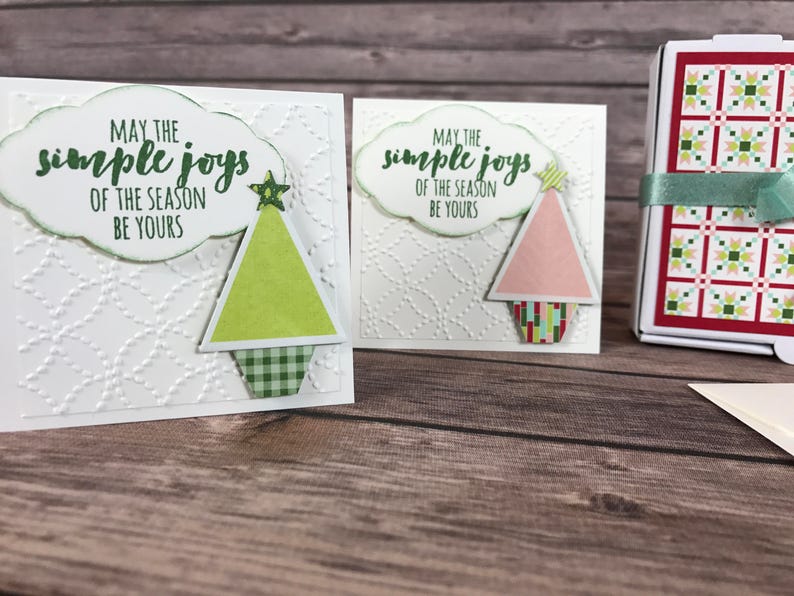 Christmas Cards and Gift Box Mini Pizza Box w/ 3 Christmas | Etsy